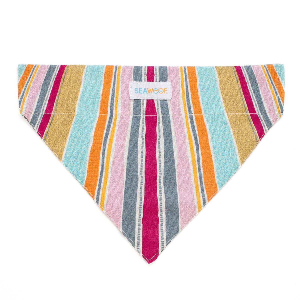 Organic Cotton Reversible Dog Neckerchief Multi-stripe Print – Seawoof ...