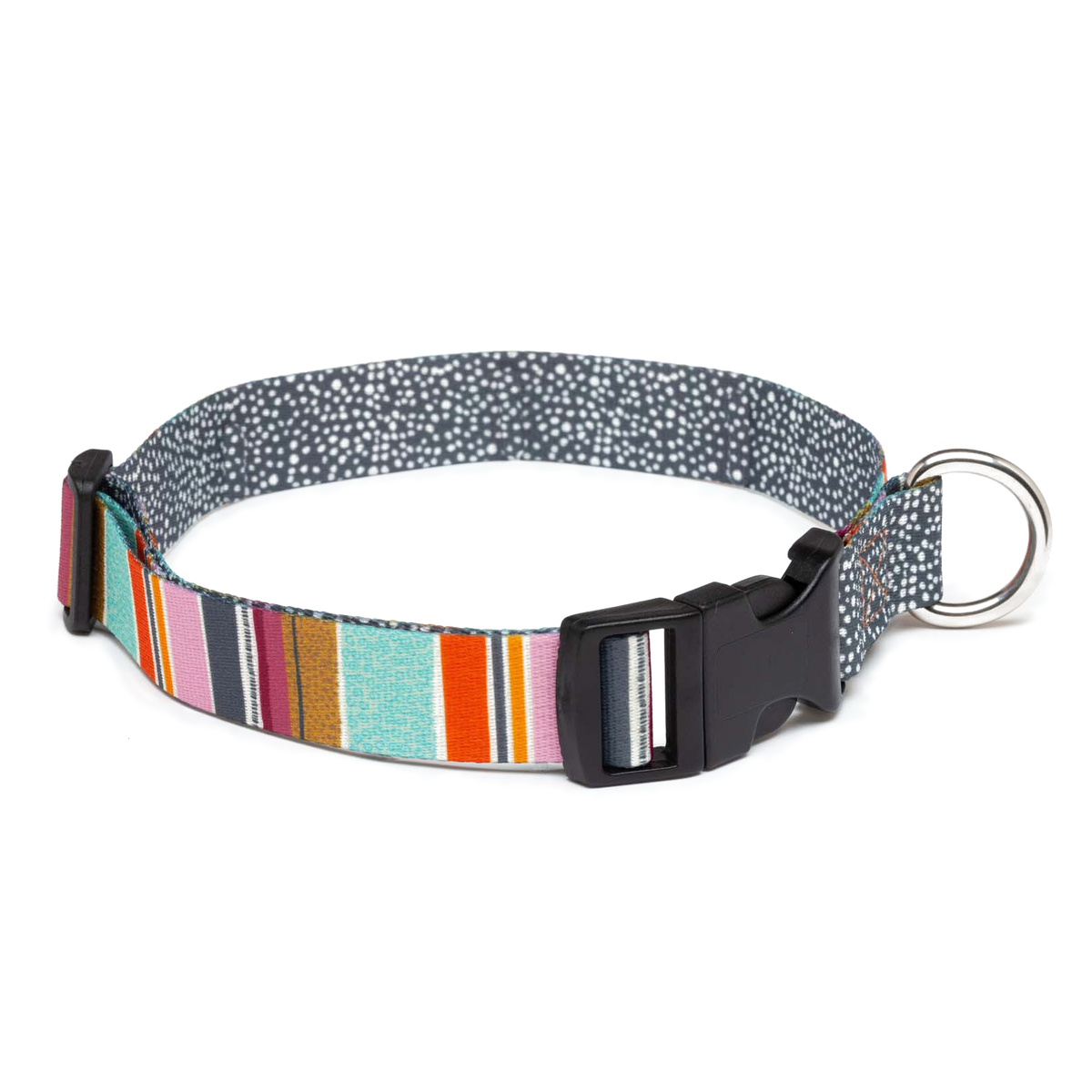 Seawoof Sustainable Dog Collars and Leashes - Multi-Stripe Pattern